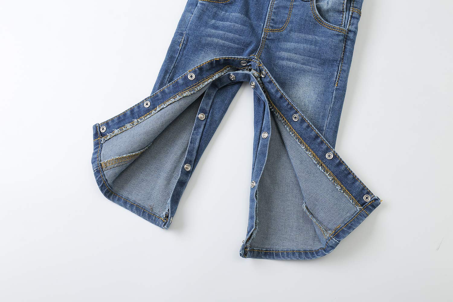 KIDSCOOL SPACE Baby Boy Girl Jean Overalls,Toddler Slim Cute Denim Dungaree,Blue,12-18 Months