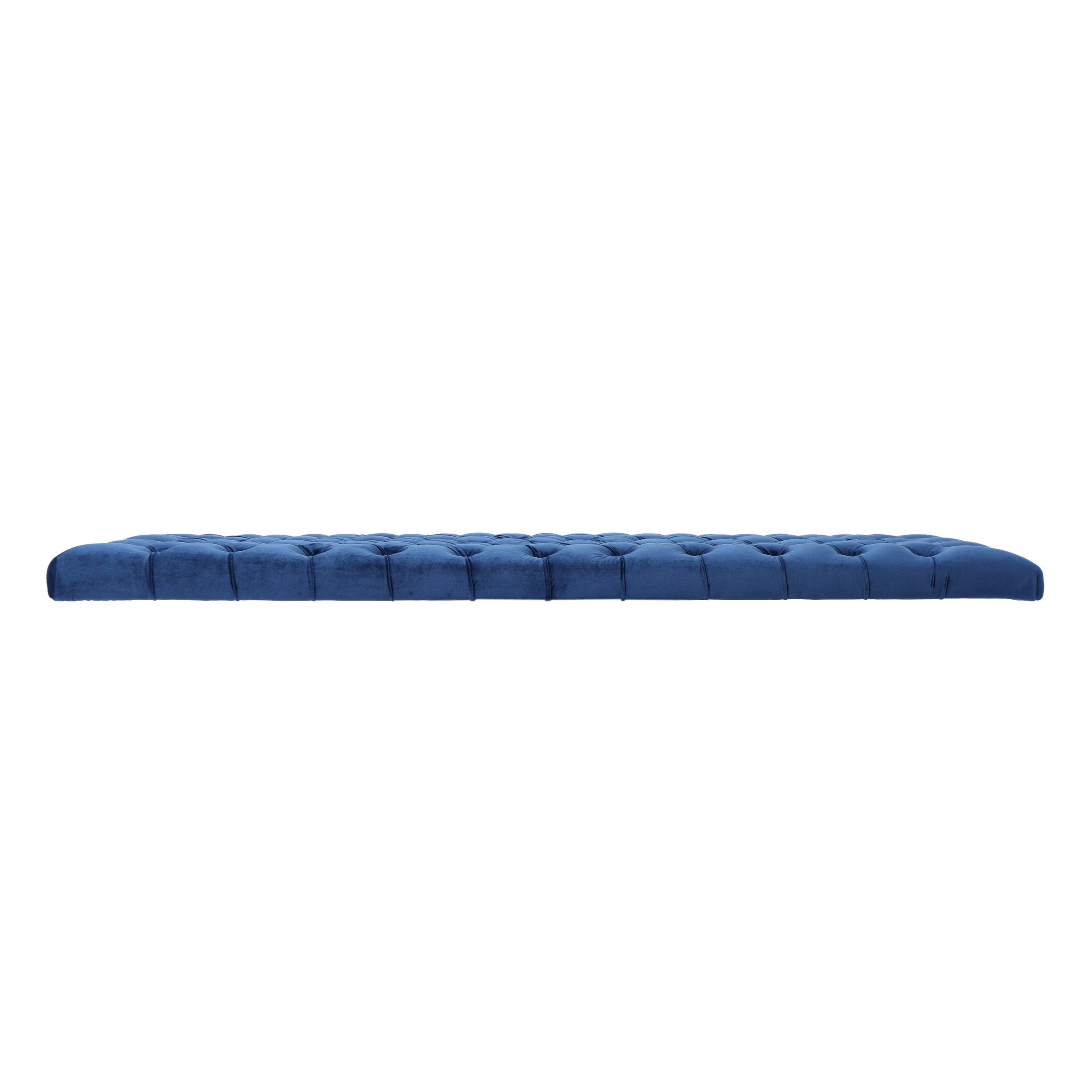 Christopher Knight Home Jezebel Velvet Headboard, Queen / Full, Navy Blue / Black Steel