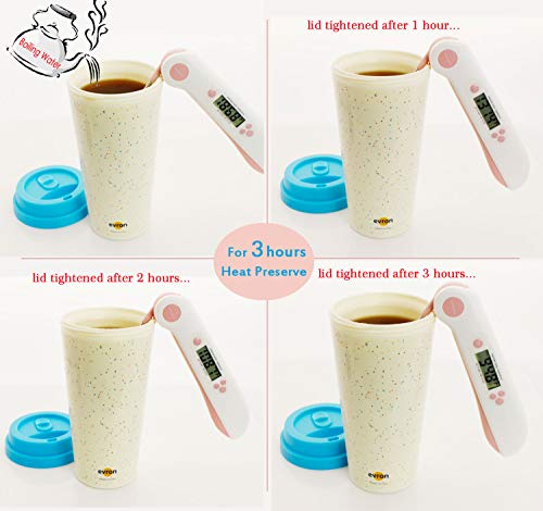 evron Spill Proof Travel Mug with Anti-Leak Locking Lid, Insulated Double-Wall Coffee Mugs for Hot and Cold Drinks (16oz 4 Pack)