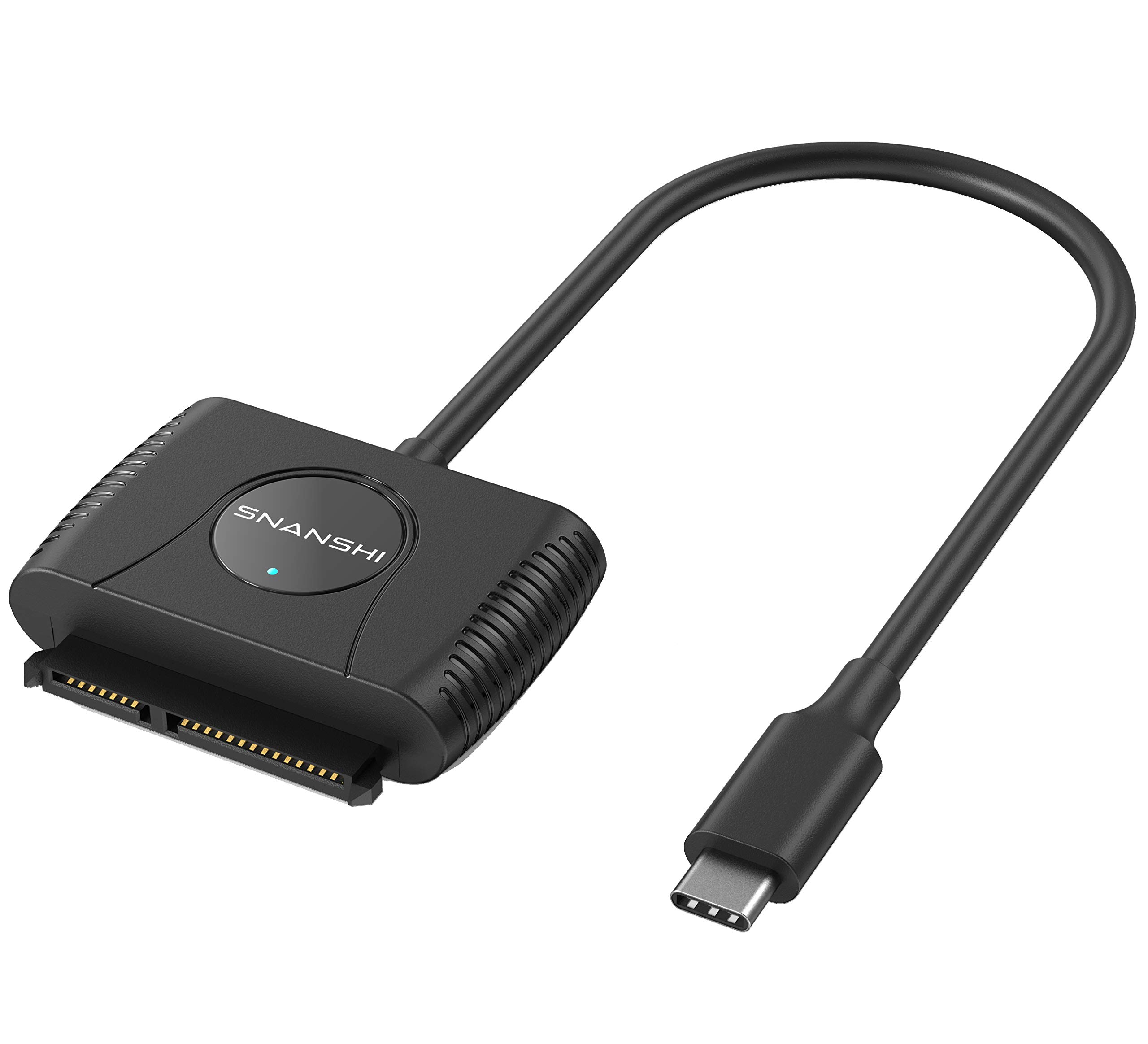 SATA to USB C Adapter, SNANSHI USB C to SATA 3.5Inch USB Type C to SATA Adapter Converter with UASP SATA to USB Converter for 2.5" 3.5” Hard Drives Disk HDD, with 12V Power Adapter
