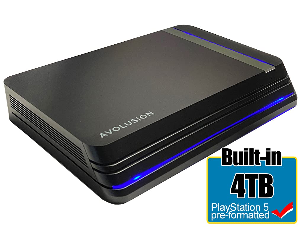 Avolusion HDDGEAR PRO X 4TB USB 3.0 External Gaming Hard Drive for PS5 Game Console - 2 Year Warranty (Renewed)