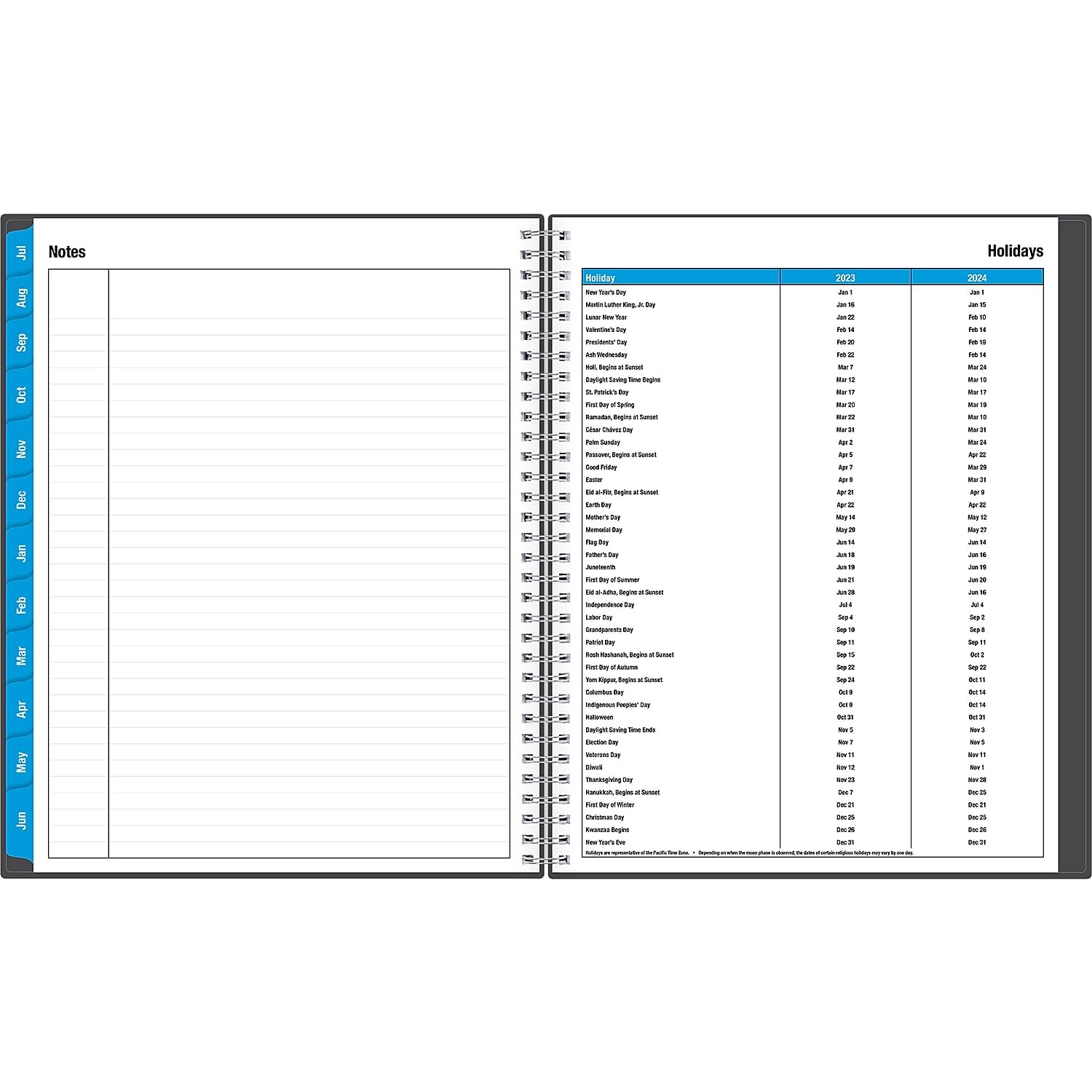 2023-2024 Blue Sky Collegiate 8.5-inch x 11-inch Academic Weekly & Monthly Planner, Gray (100135-A24)