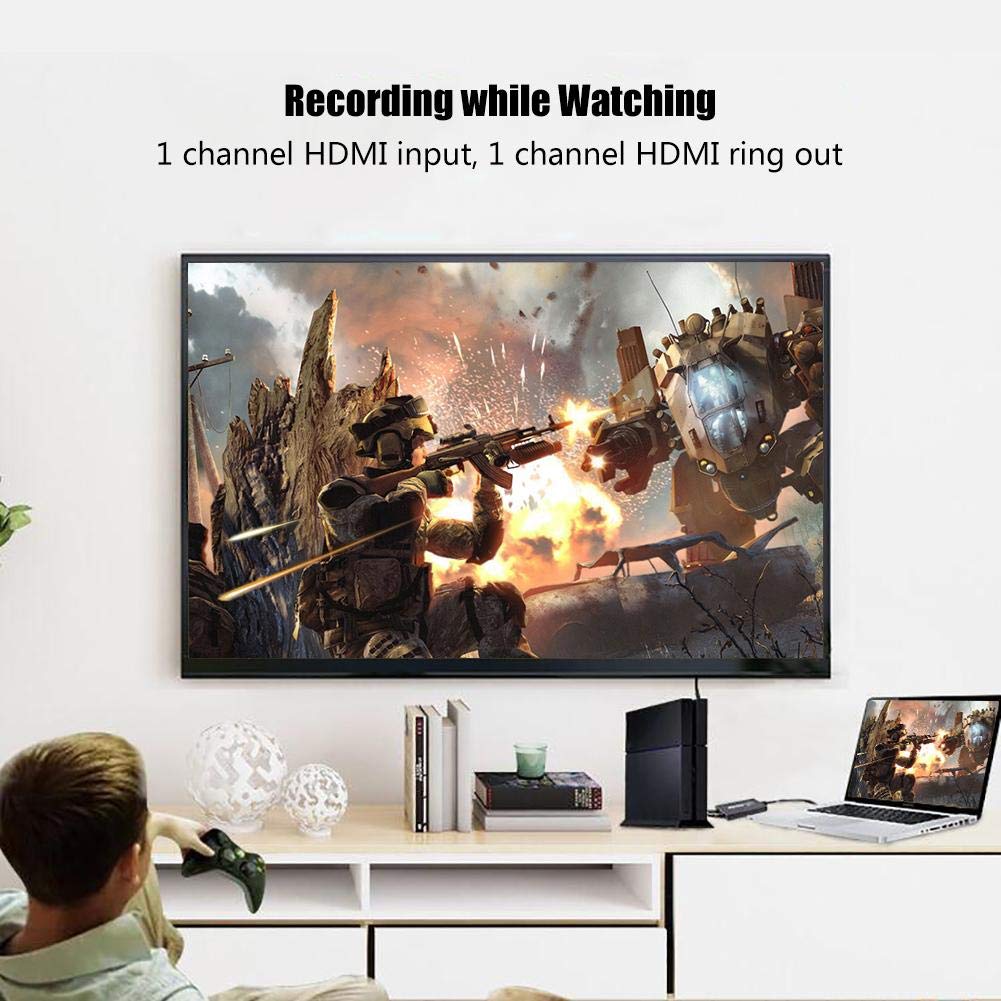 Ciglow USB 3.0 Game Capture Card, 1080P High Speed HD Video Capture Card Live Streaming Recorder Device, Compatible with PS3 / PS4/Xbox.