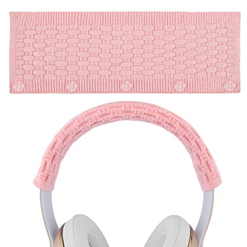 Geekria Headphone Headband Cover Compatible with Beats, Bose, AKG, Sennheiser, Sony, Audio-Technica Replacement Headband Cover/Headband Protectors/Top Pad Protector Sleeve (Pink)