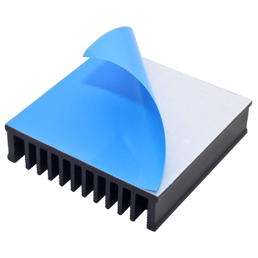 4pcs Aluminum Heatsink 50x50x12.8mm / 1.97x1.97x0.5inches for Electronic Chip Cooling with Thermal Conductive Double Sided Tape