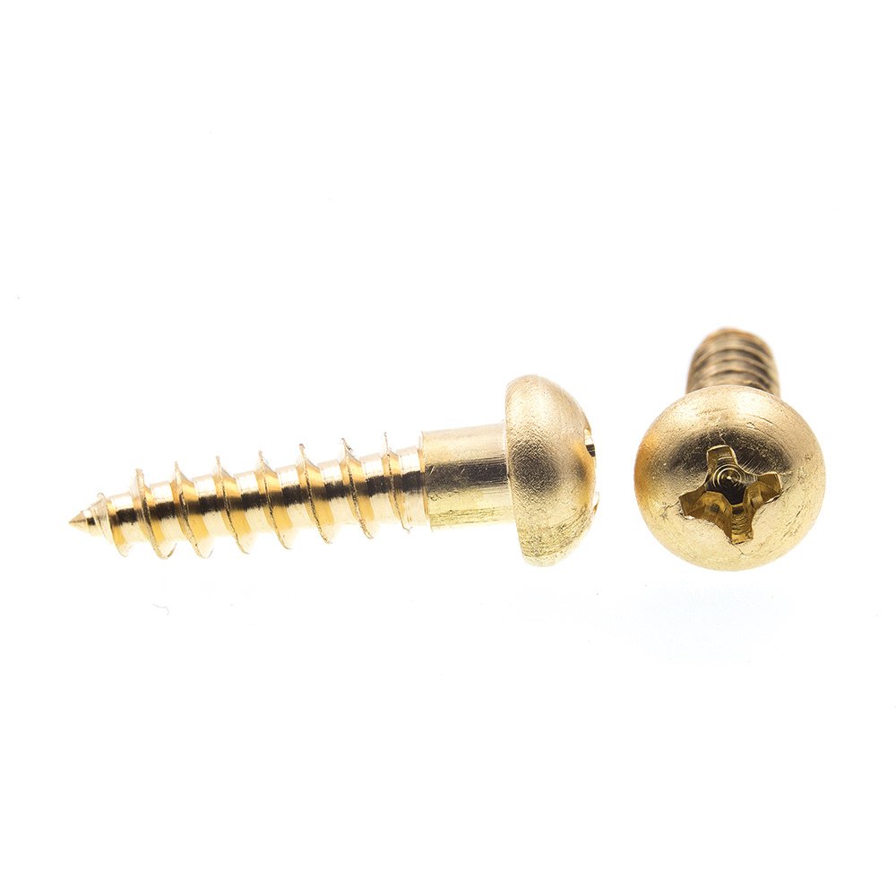 Prime-Line 9207765 Wood Screws, Round Head, Phillips Drive, #8 X 3/4 In., Solid Brass (25 Pack)