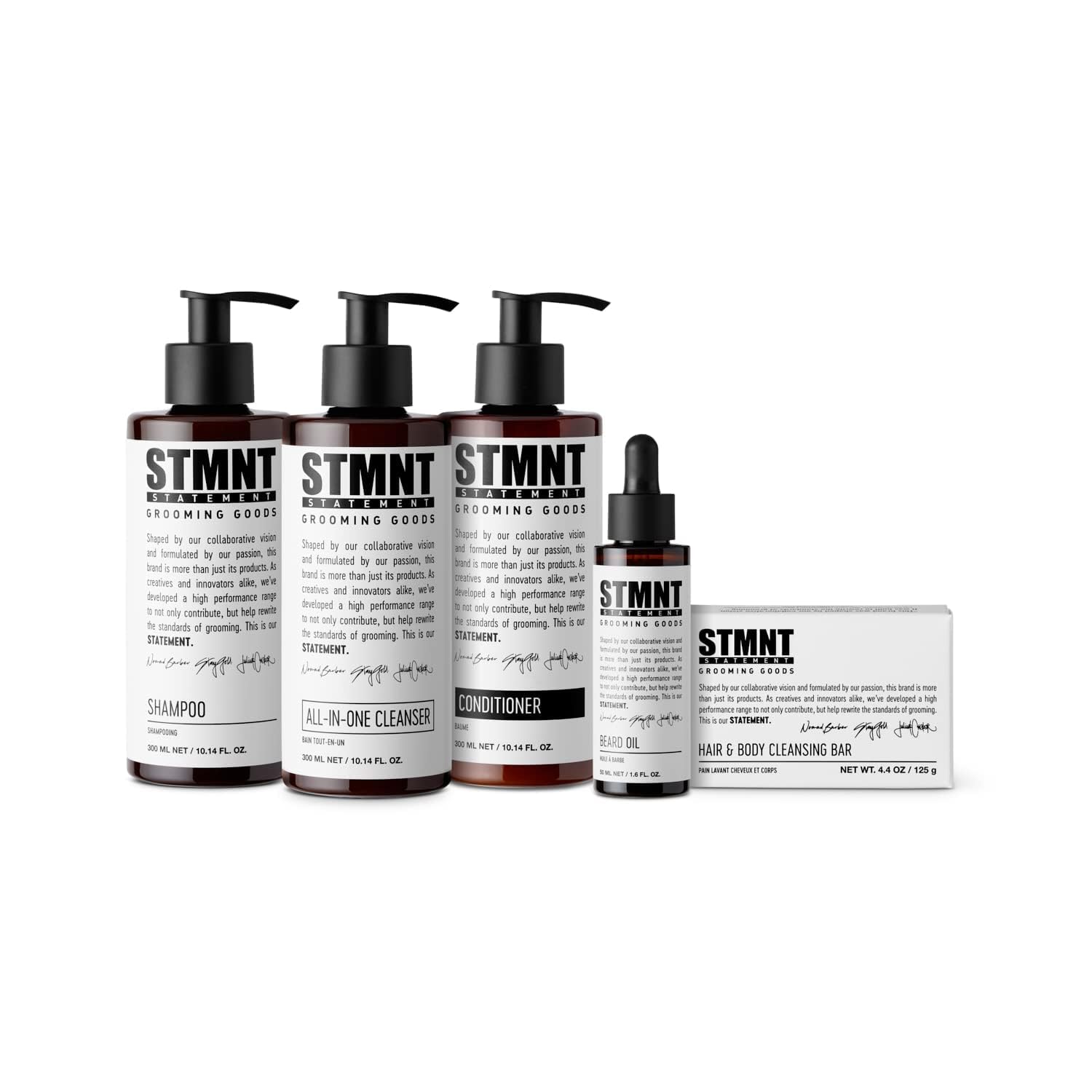 STMNT Grooming Goods Shampoo, 10.1 oz | SLS/SLES Sulfates Free | Activated Charcoal & Menthol | Removes Build Up | Fuller Feeling Hair