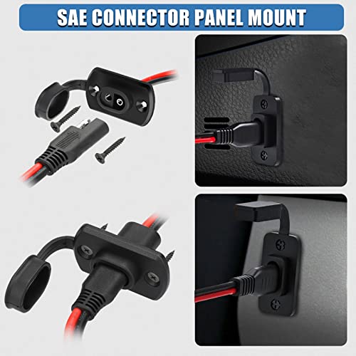 3PCS Sae Connector, SAE Quick Connector Harness, 1FT 12AWG SAE Adapter Male Plug to Female Socket Cable, Waterproof SAE Extension Cord for Solar Panel Generator Battery Charger Battery Tender cable