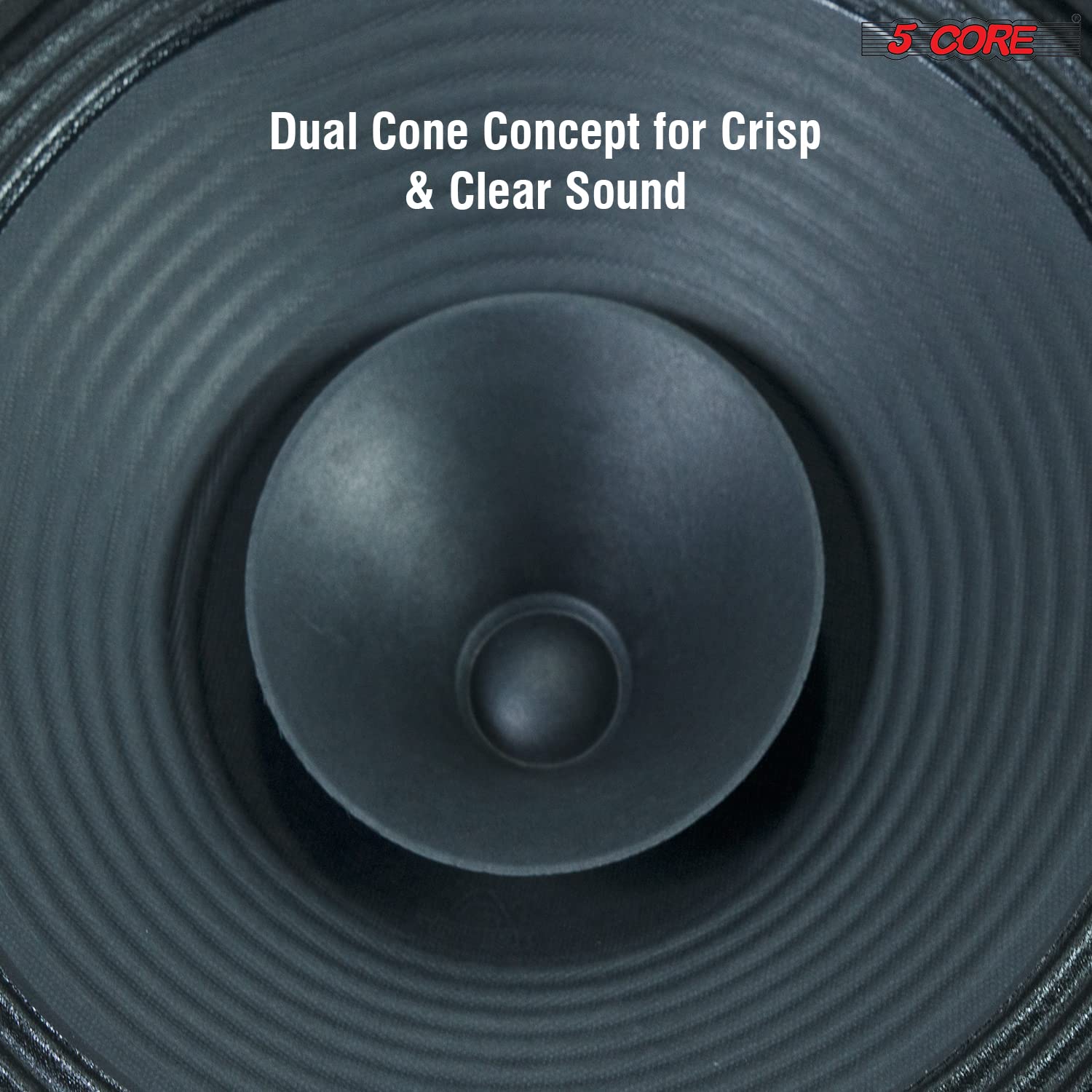 5 CORE 12 inch 1200W PMPO Guitar Amplifier Speaker, Superior Guitar Amplifier Universal Replacement Speaker- 8Ω, Dual Cone, 75W RMS, Black FR-12120DC GTR