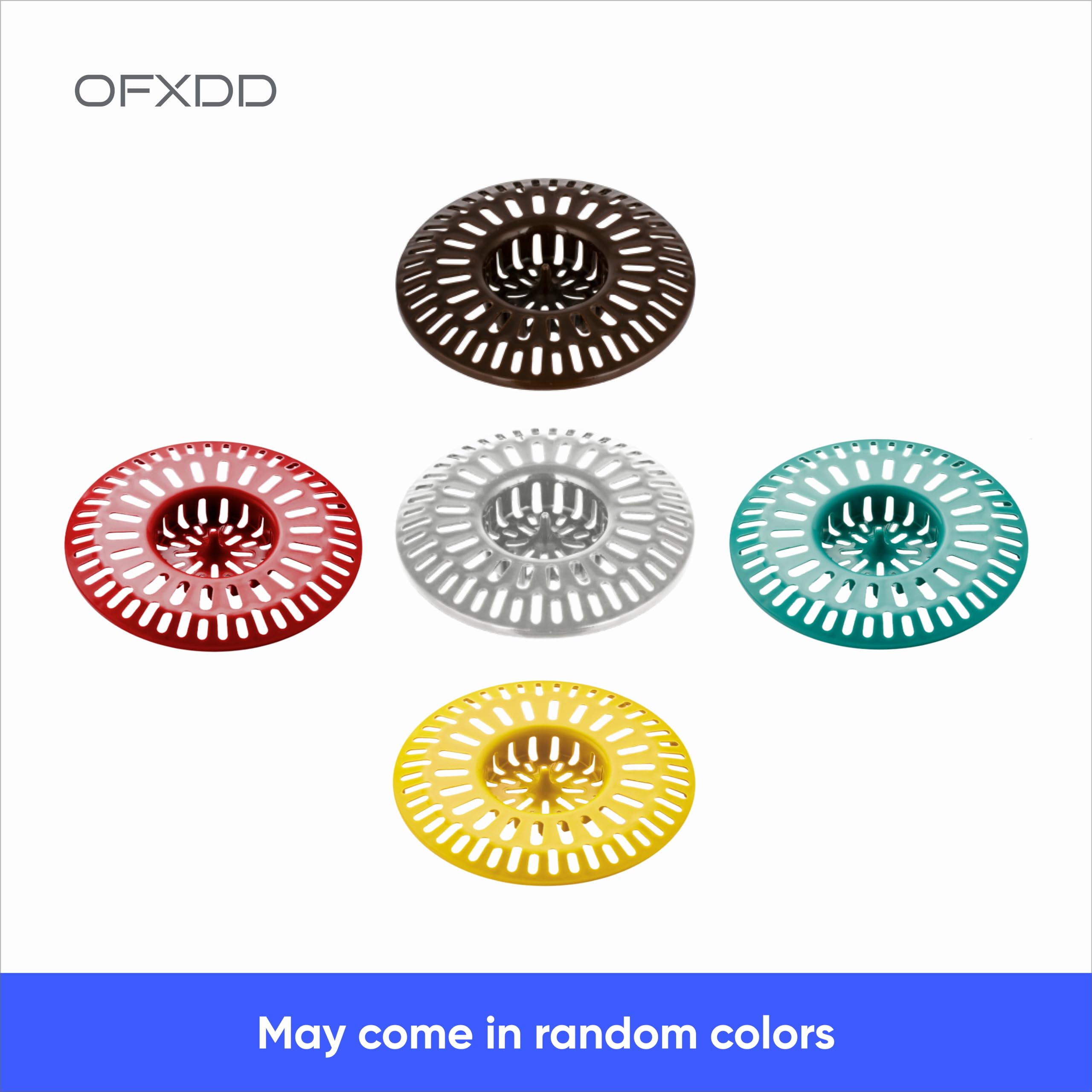 Sink Strainer for Kitchen Sink - Tub Drain Hair Catcher 2 Pcs - Plastic Bathtub & Sink Drain Strainer - Bathroom & Kitchen Sink Hair Catcher, 2.36 & 3.10 Inches