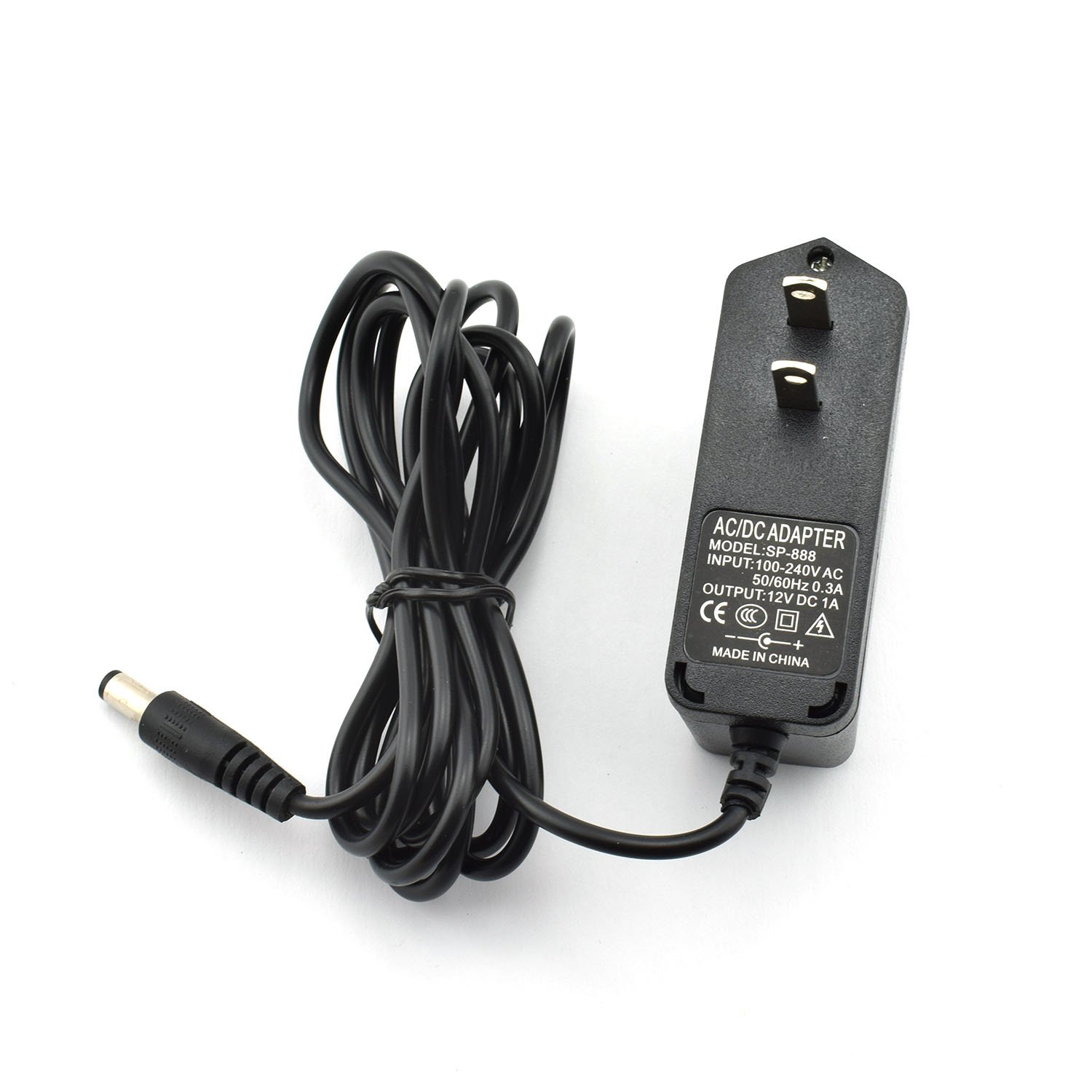ZYAMY 12V 1A 12W AC/DC Power Adapter AC 110-240V to DC 12V 1000MA Power Supply Converter 2m Wire DC 5.5x2.5/2.1mm Charger for Router, STB, LED, Security Camera
