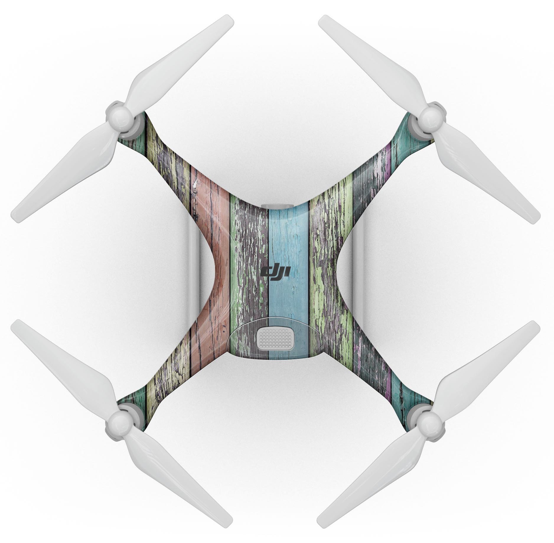 Design Skinz Design Skinz Chipped Pastel Paint on Wood Full-Body Wrap Decal Skin-Kit Compatible with The Drone DJI Spark