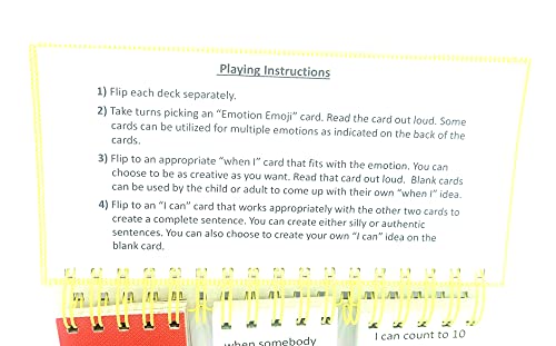 MAD Skillz: A Thoughts & Emotions Sentence Completion Card Game for Taking Control of Feelings/Emotions; Autism; ADHD; Helps Kids Make Positive Choices; Teaches Mindfulness; Hardcover and Laminated