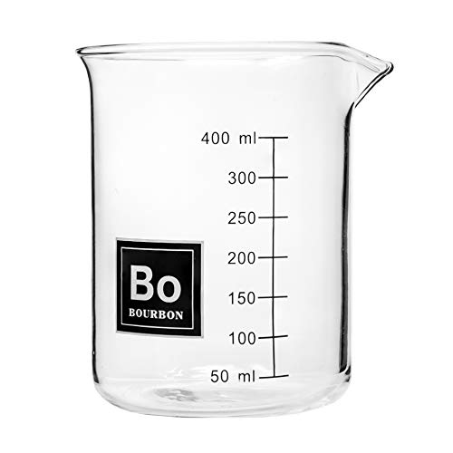 Drink Periodically Set of 2 Laboratory Beaker Bourbon Rocks Glasses-16oz each