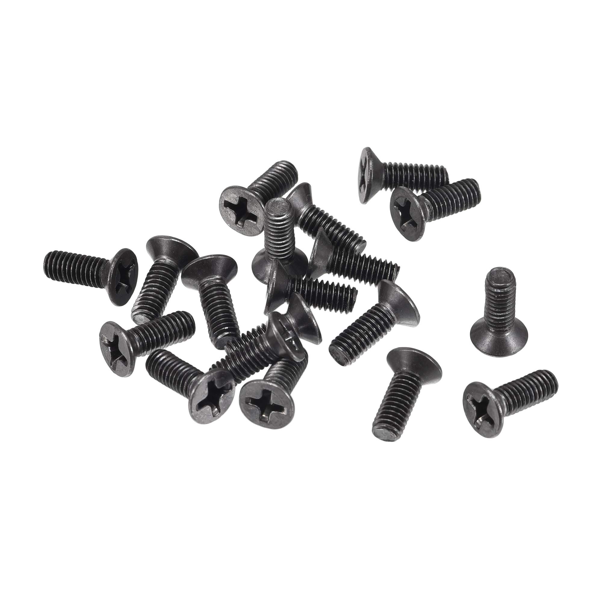 uxcell M3.5 x 10mm Phillips Screw Fastener Black for Laptop PC TV Fan Switch 200pcs