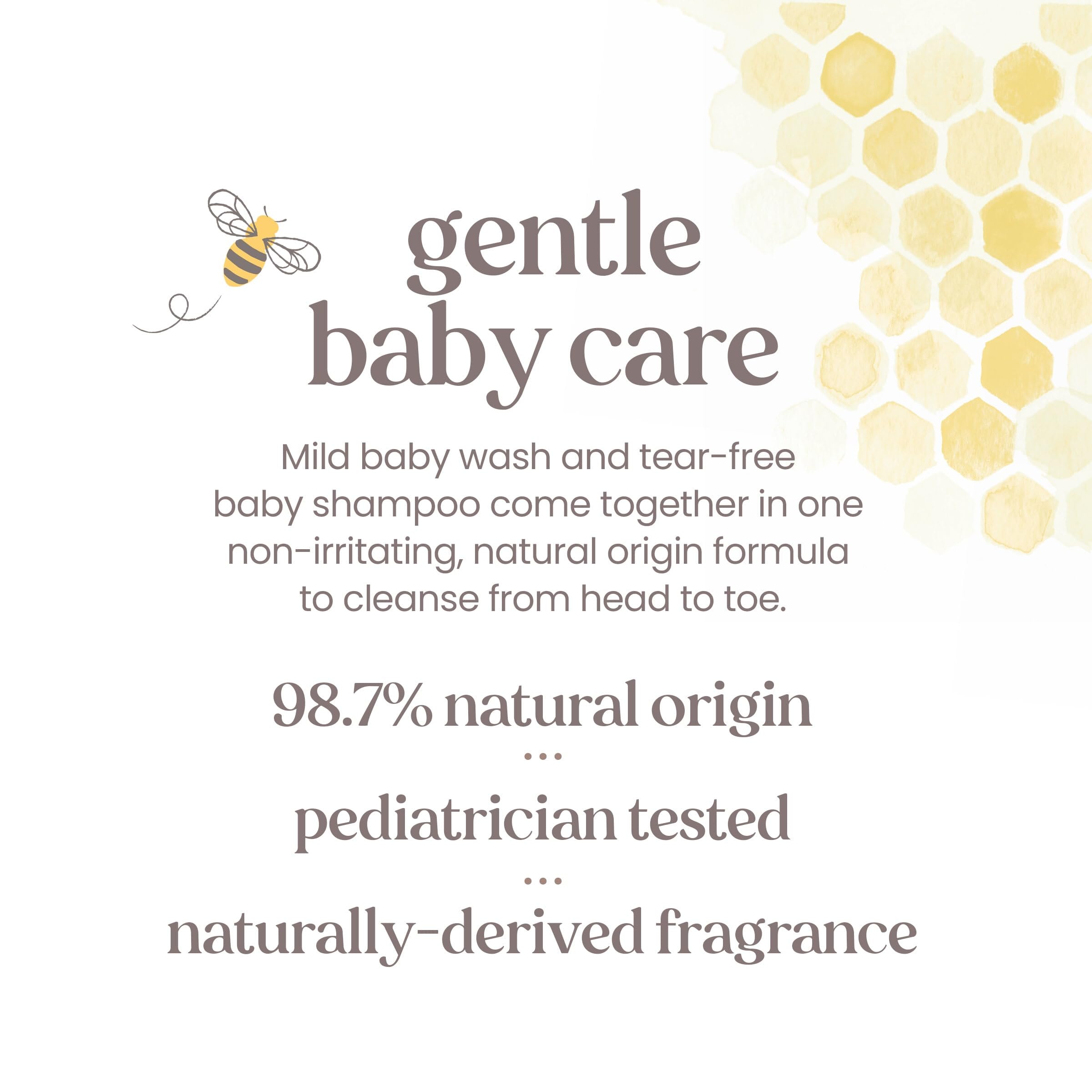 Burt's Bees Baby Shampoo & Wash, Fragrance Free & Tear Free Baby Soap - 12 Ounce Bottle