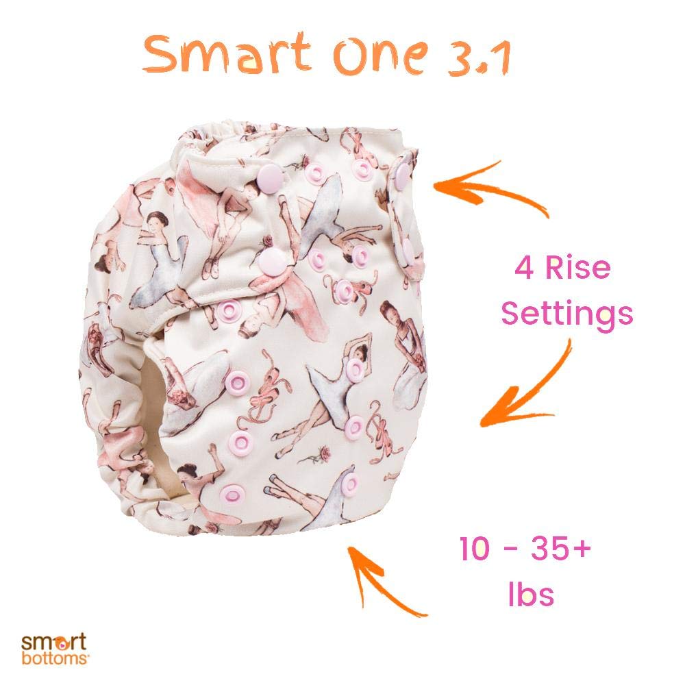 Cloth Diaper – Smart Bottoms Smart One 3.1 – All-in-One – 100% Organic Cotton Interior – 10-35lbs … (Sprinkles)