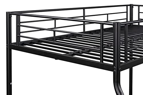 Anwick Bunk Bed,Twin Over Full Metal Bunk Bed,Metal Bunk Bed Twin Over Full with Ladder and Safety Rail,Space-Saving, Noise Free, No Box Spring Needed
