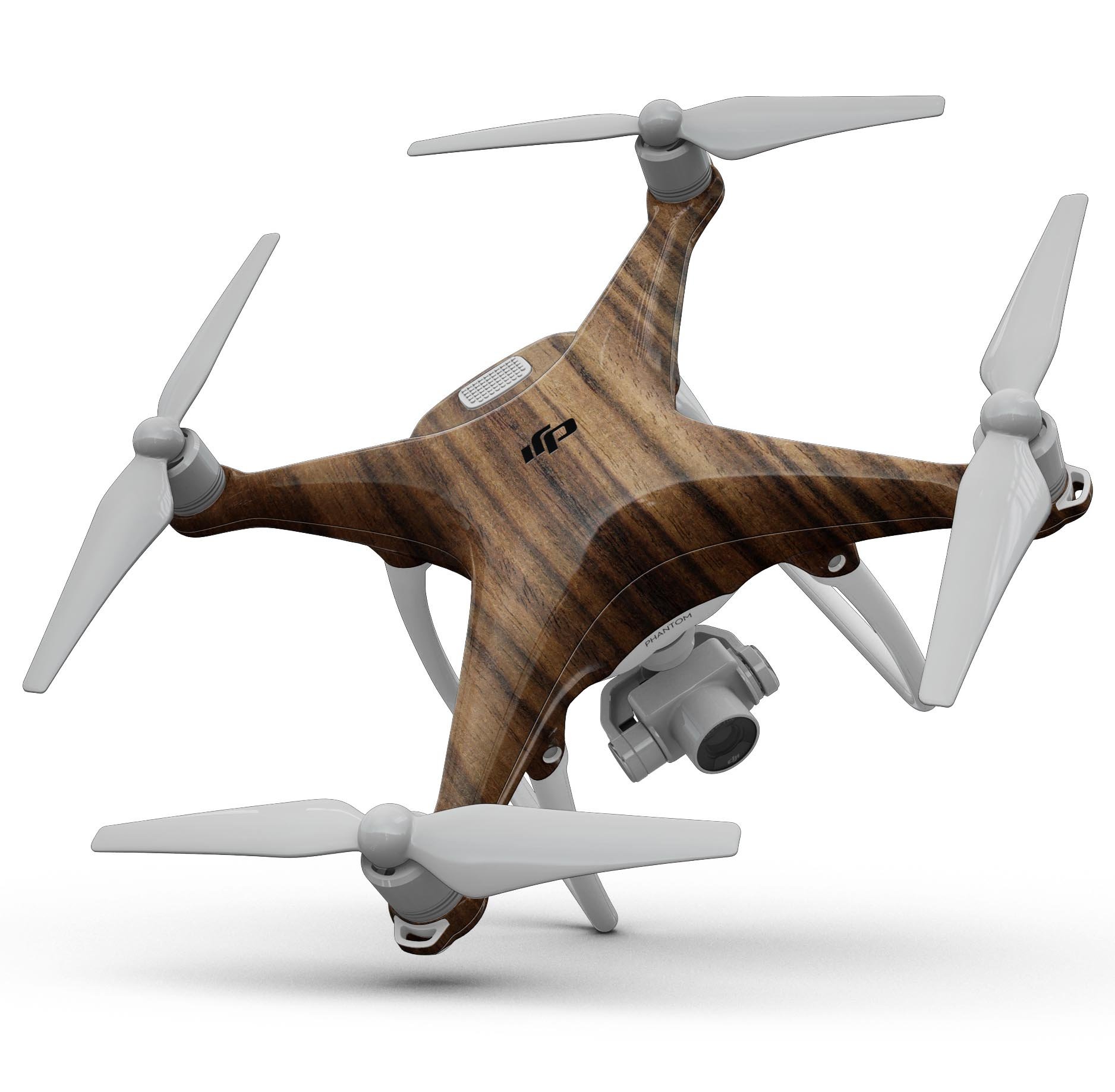 Design Skinz Design Skinz Bright Ebony Woodgrain Full-Body Wrap Decal Skin-Kit Compatible with The Drone DJI Phantom 3/Phantom 3 Pro