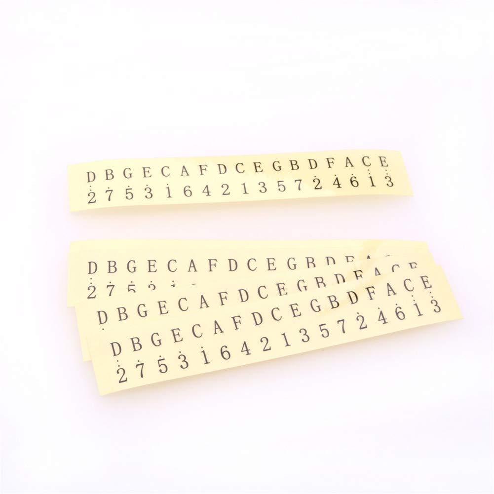 5 Pcs 17-Key Kalimba Thumb Piano Note Sticker Transparent Removable Sticker For Beginner Instrument Training Note 5PCS