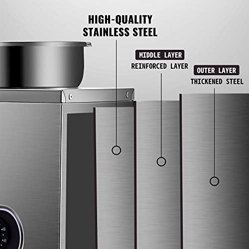 Commercial Soup Warmer 29.6 Qt Capacity, Electric Food Warmer Stainless Steel with Tap