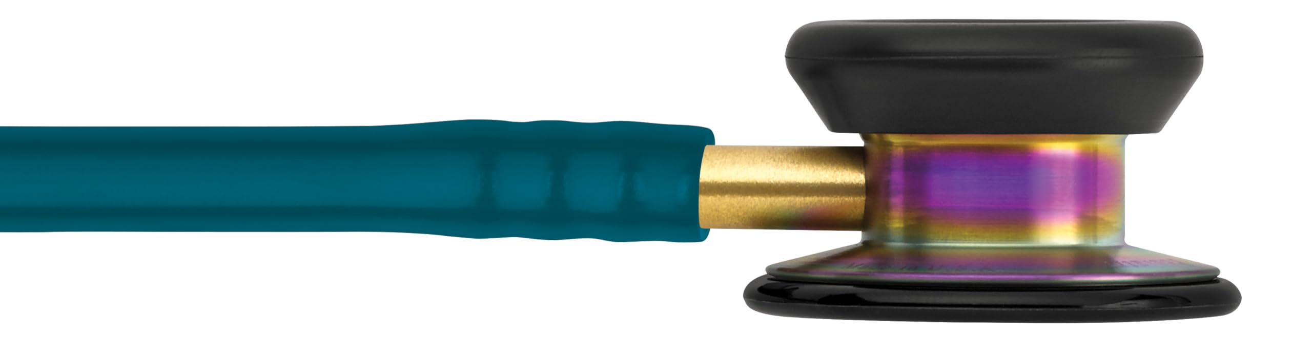 3M Littmann Classic II Pediatric Stethoscope, 2153, Stainless Steel Rainbow-Finish Chestpiece, 28" Caribbean Blue Tube, Brass Stem, and Headset