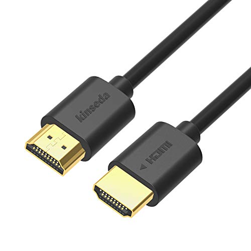 kinseda 4K HDMI Cable 8ft High Speed 18Gbps HDMI Cord 2.0 Supports to 4K 60Hz UHD 2160p 1080p 3D HDR Ethernet Audio Return(ARC) UL Rated - 1PC
