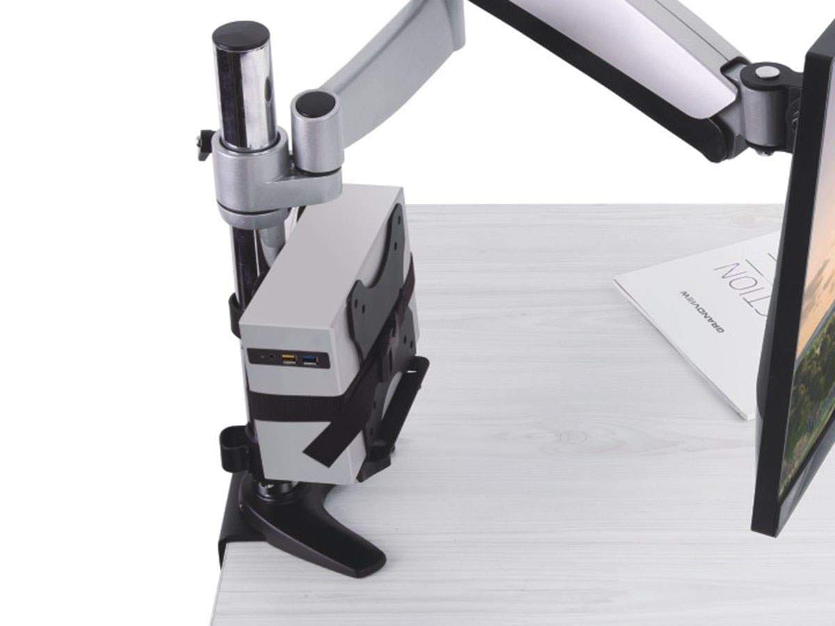 Monoprice Computer Case CPU Holder - Thin Client Mini PC Multi-Mount, Works with Mini PCs Up to 2.9 Inches Wide, Supports Up to 11 Pounds - Workstream Collection