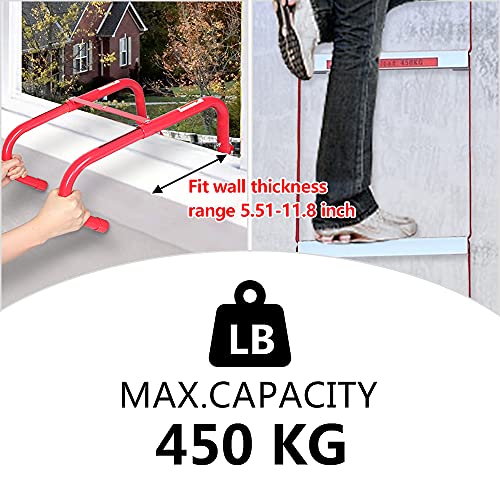 LUISLADDERS Fire Escape Ladder 2 Story with Anti-Skid Rungs Portable Emergency Escape Ladder, Easy to Deploy Store 15- Feet