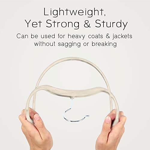 Sleek Pick Premium Velvet Hangers, Ivory, 60 Pack, 9.2β x 17.4β Non-Slip Felt Hangers, Heavy Duty Ultra Slim Clothes Hangers, Space-Saving Pants Hangers, Rotatable Hooks, Contoured & Notched Shoulders