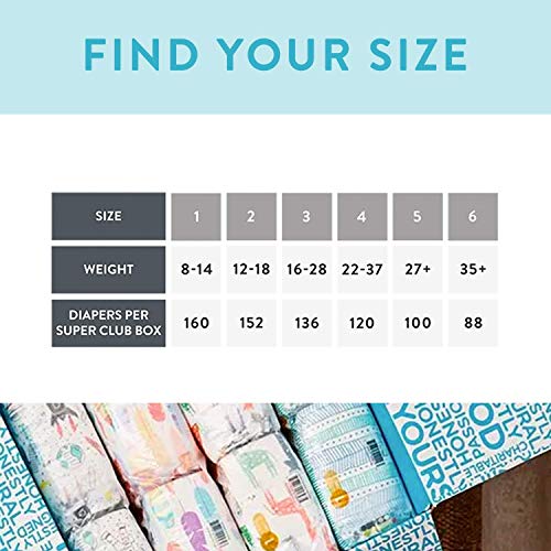 The Honest Company Diapers - Newborn Diapers, Size 0 - Multi-Giraffe Print | TrueAbsorb Technology | Plant-Derived Materials | Hypoallergenic | 128 Count
