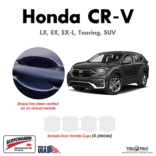 YelloPro Custom Fit Door Handle Cup 3M Scotchgard Anti Scratch Clear Bra Paint Protector Film Sheet Guard Self Healing PPF Cover Sticker Kit for 2020 2021 2022 Honda CR-V LX, EX, EX-L, Touring, SUV