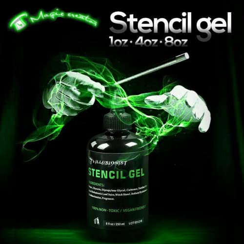Illusionist Magic Creator Tattoo Stencil Transfer Gel Solution- Produces Dark & Clean Stencils - Lasts All Day (1 Ounce)