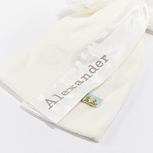 Bunnies By The Bay "Kiddo The Lamb" - Bye Bye Buddy Travel Size Baby Lovey - 11 inch Stuffed Rabbit and Baby Blanket - Super Soft Velour with Satin Lining