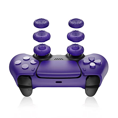 GeekShare Thumb Grip Caps for Playstation 5 Controller, Thumbsticks Cover Set Compatible with Switch Pro Controller and PS4 PS5 Controller, 3 Pairs / 6 Pcs (Purple)