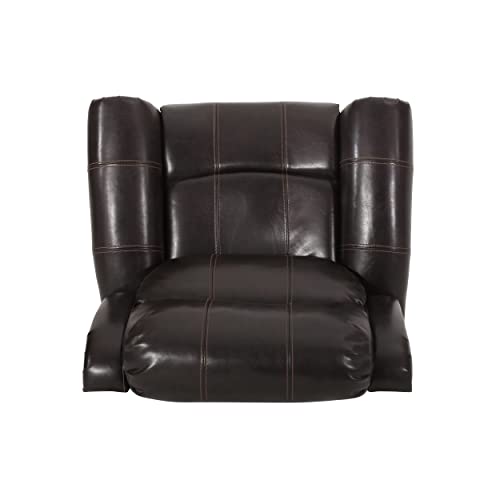 Christopher Knight Home Gavin Bonded Leather Gliding Recliner, Brown, 38.75D x 40.25W x 39.75H in