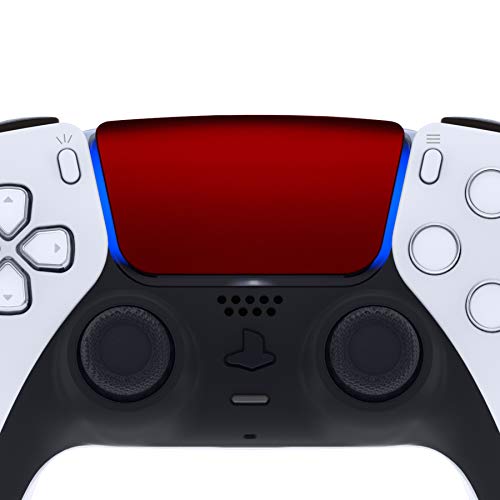 eXtremeRate Scarlet Red Soft Touch Replacement Touchpad Cover Compatible with ps5 Controller BDM-010 BDM-020 & BDM-030, Custom Part Touch Pad Compatible with ps5 Controller - Controller NOT Included