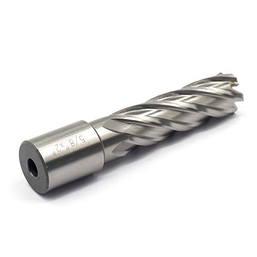 Annular Cutter JESTUOUS 3/4 Inch Weldon Shank 5/8 Cutting Diameter 2 Cutting Depth with Two Flat HSS Kit for Magnetic Drill Press,1 Piece