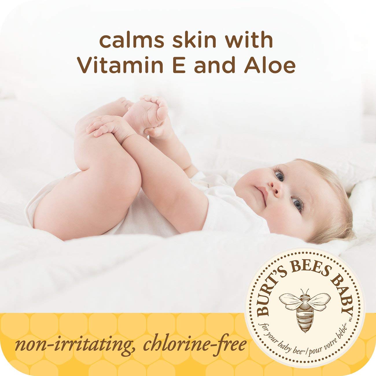 Burt's Bees Baby Chlorine-Free Wipes, 72 Count (Pack of 1) - Packaging May Vary