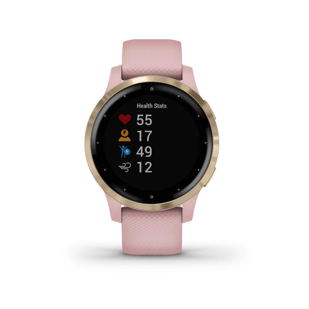 Garmin Vivoactive 4S GPS Smartwatch with Music & Fitness Activity Tracker & Health Monitor Apps (Dust Rose/Gold) 010-02172-31 4 S Bundle with CPS Enhanced Protection Pack