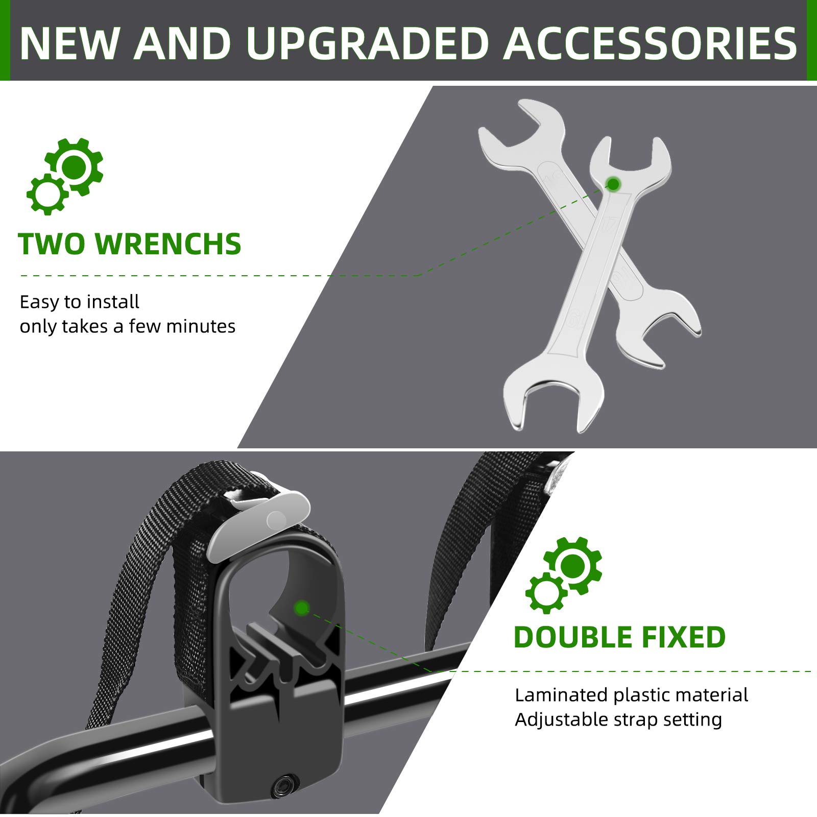 4-Bike Hitch Racks, Bike Rack Compatible with Both 2'' Hitch Receiver, Double Foldable Rack for Cars, Trucks, SUV's and Minivans, Firm and Simple Installation