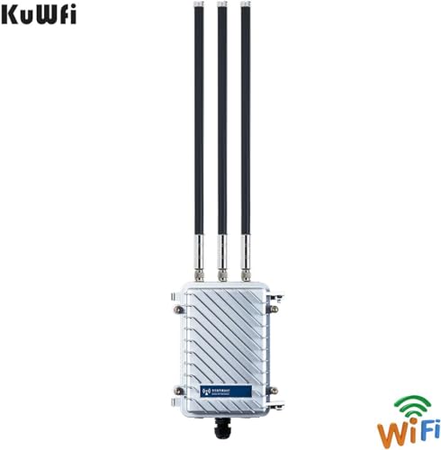 KuWFi Outdoor Wireless WiFi Access Point 11AC 750Mbps Dual-Band 2.4G/5.8G Antennas Waterproof Base Station AP Support Wireless AP/WiFi Repeater