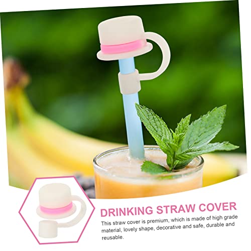 ABOOFAN 18 Pcs Straw Cap Straw Covers Straw Decors Silicone Straw Straws for Tumblers Straw Hole Cover Drinking Straw Cover Reusable Straw Tips Covers Straw End Plugs Glass Straight 8mm