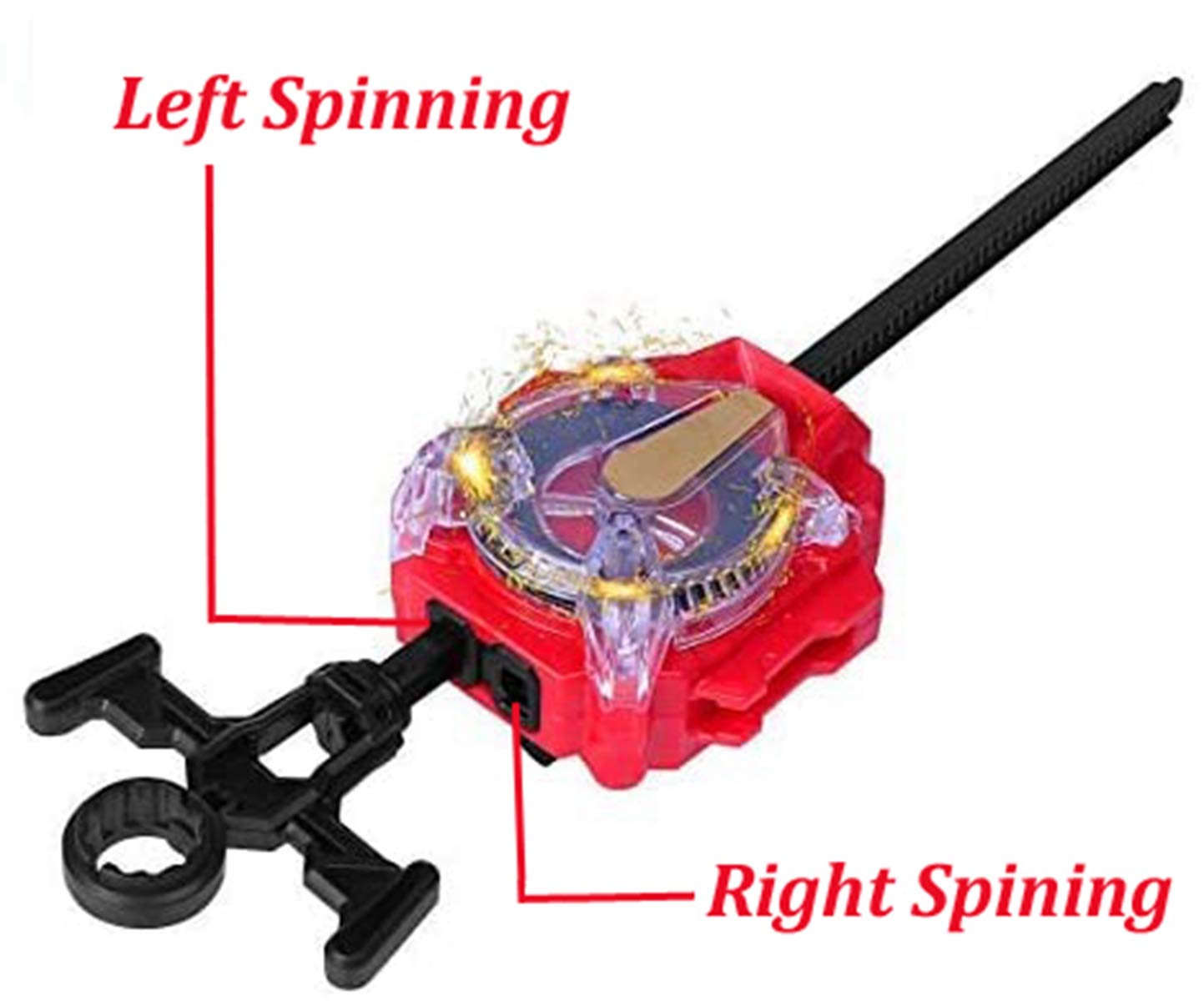 Bey Battle Burst Blade Evolution Turbo B-131 Booster Dead Phoenix.0.at Red Sparking Left & Right Launcher Handle Grip Starter Set Gaming Battling Top God Bay Lr Bey launcher Spinning Toy Gift for Boys