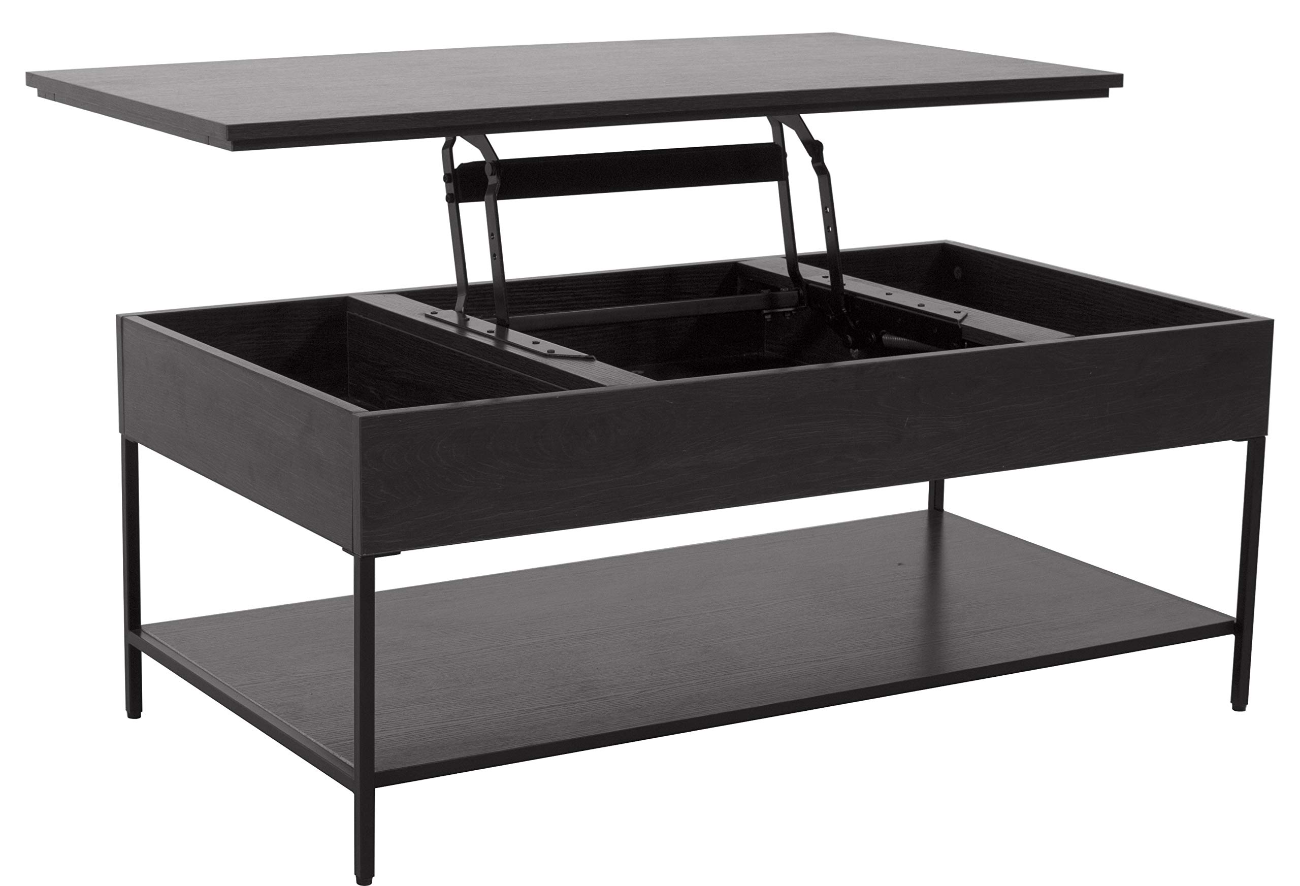 Amazon Brand - Ravenna Home Heights Wood Lift Top Storage Coffee Table, Rectangular, Espresso, 23.6"D x 43.3"W x 16.5"H