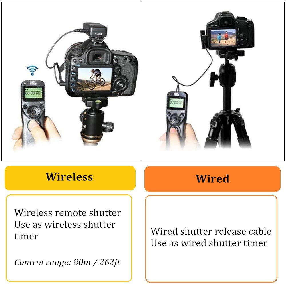 Pixel Timer Shutter Release Remote Control TW283-DC2 Remote Release for Nikon Z7 Z7II Z6 Z6II Z5 D5600 D3300 D5000 D5100 D5200 D5300 D5500 D90 D7000 D7100 D7200 D7500 D780 D610 D750 P7700 P7800