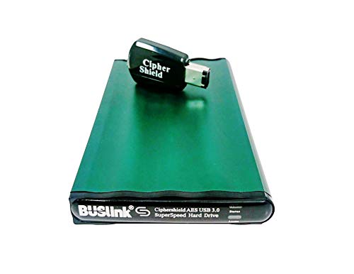 BUSlink CipherShield FIPS 140-2 HIPAA 256-bit AES USB 3.0 Disk-On-The-Go Hardware Encrypted External Slim Portable Hard Drive (2TB)