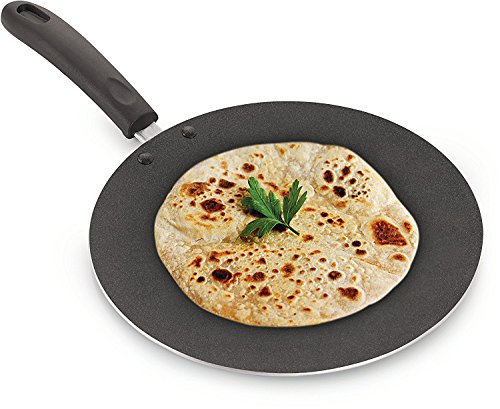 DBY Roti Pan Nonstick Chapati Tava Griddle Tawa Cooking Utensil Cookware Easy pancakes omelette fried eggs bread Cookware Best Crepes Pan Rounded Base durable Roti Paratha pan Round Griddle (285 mm)