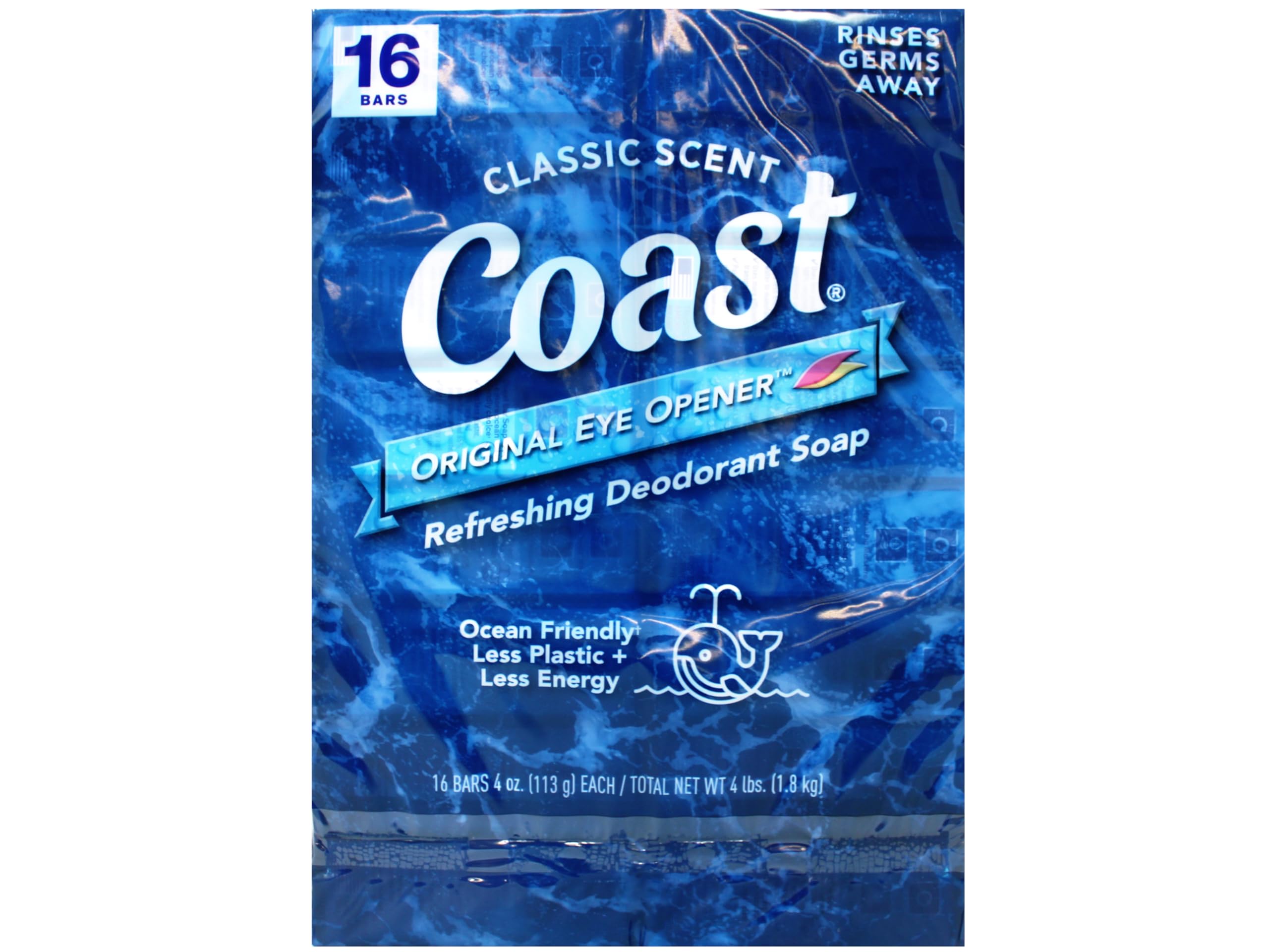 Coast Classic Original Scent 4oz, 8 Bars 2 Packs (total 16 count)