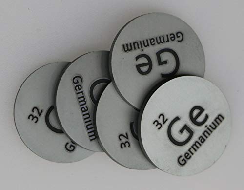 Germanium (Ge) 24.26mm Metal Disc 99.999% Pure for Collection or Experiments